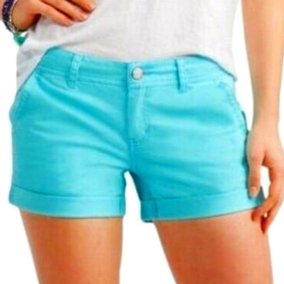 Aeropostale | Shorts | Womens Size Aeropostale Folded Cuff Shorts Teal ...